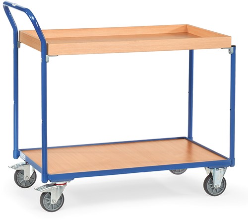Tafelwagen Laadvlak 1.000 x 600 mm 300 kg, 1 etage, 1 etagebak hout ...